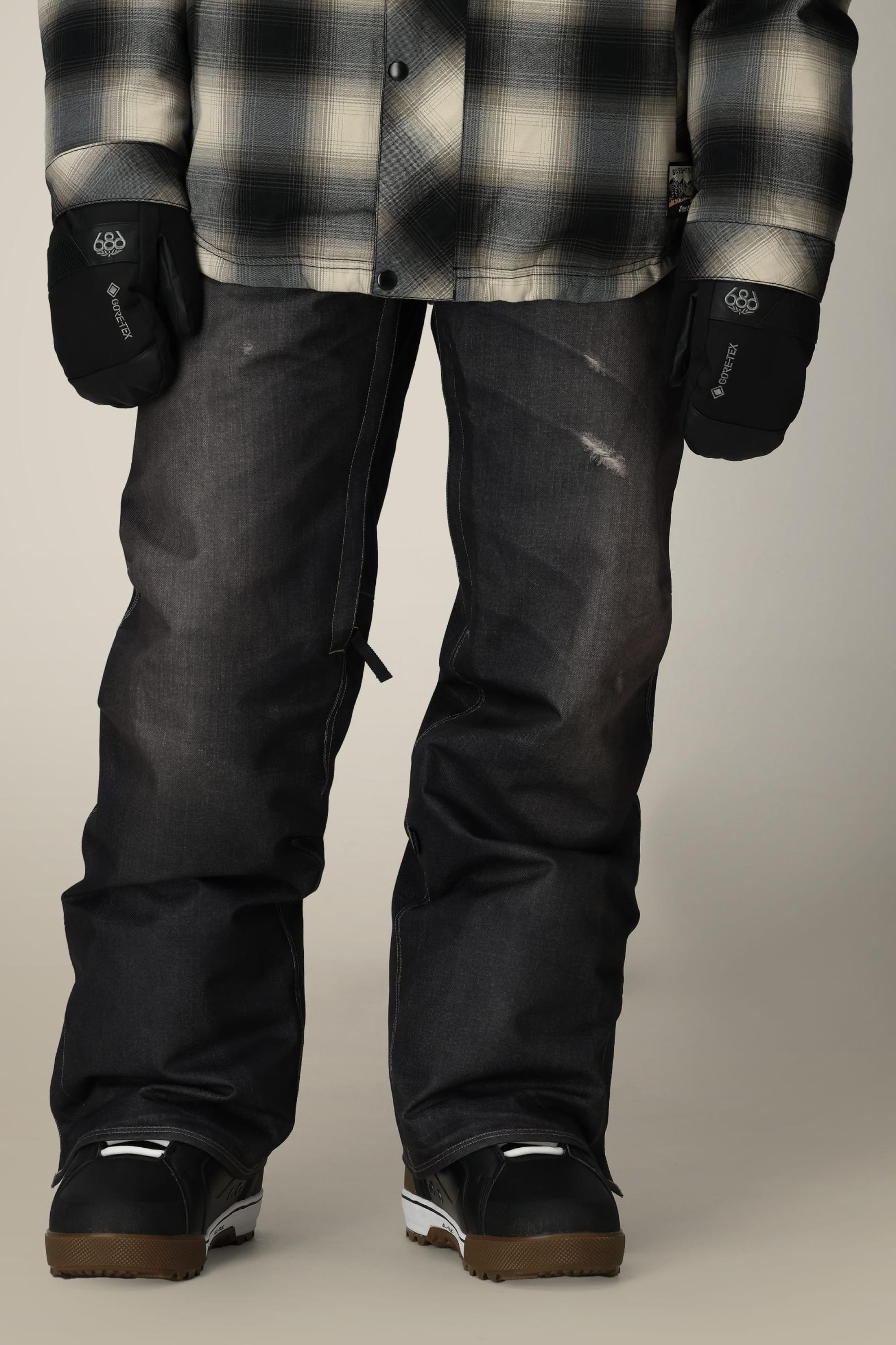 686 Men's Deconstructed Black Denim snowboard Pant 2026